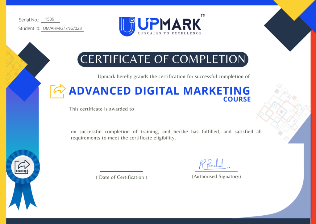 Upmark - The Best Digital Marketing Institute/Course in Ahmedabad